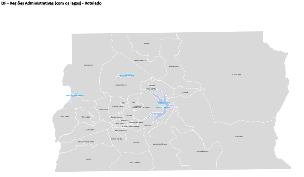 DF: Regiões Administrativas de Brasília Bairros de Brasília