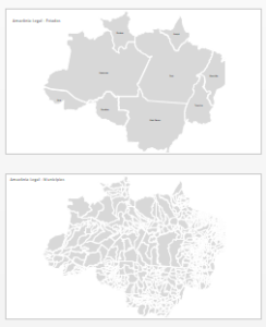 AMAZÔNIA LEGAL: Mapa editável da Amazônia legal, estados e municípios ...