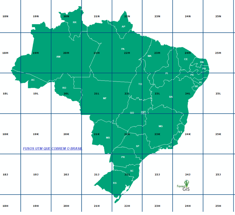 Veja os fusos UTMs sobre o Brasil – ForestGIS.com | O seu portal de ...