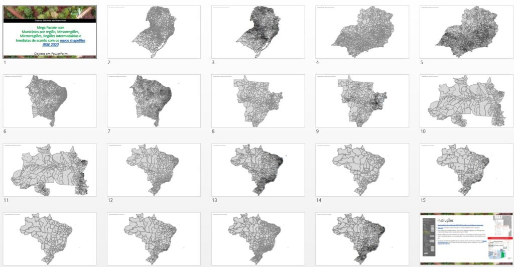 IBGE 2020: Mesorregiões, Microrregiões, Regiões intermediárias e Imediatas