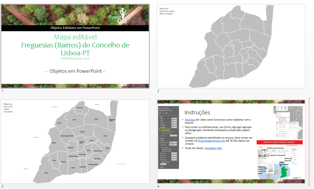 Mapa Vetorial em PowerPoint dos Bairros (Freguesias) de Lisboa ...