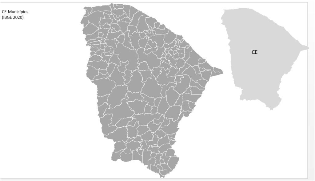 Mapa dos Municípios do Ceará como objetos editáveis pptx – ForestGIS ...